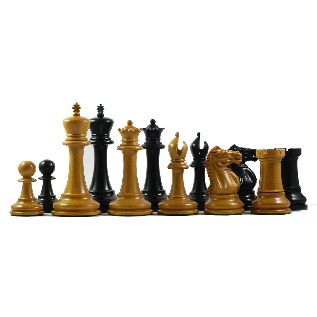 Emil Kemeny 1892-93 Reproduction Staunton Chess Set 3.75" Antiqued ...