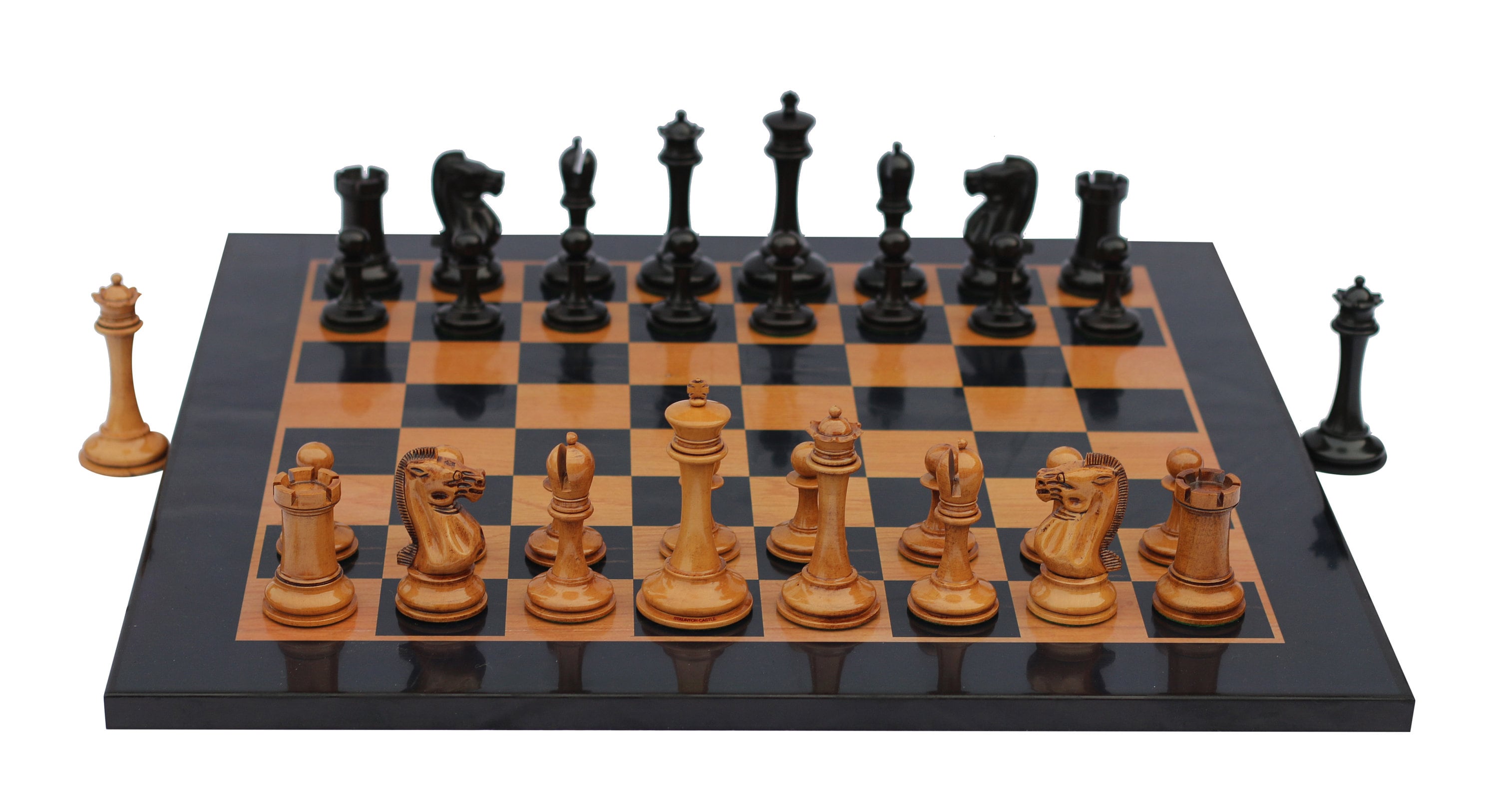 Chess Board Square Size 2.5" X 2.5" in Antique & Ebony Look for 4.25 ...