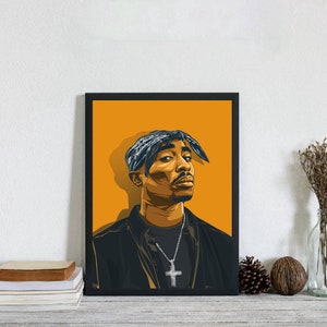 Tupac Shakur 2pac Music Poster Canvas Wall Art Picture for Living Room ...