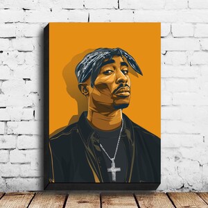Tupac Shakur 2pac Music Poster Canvas Wall Art Picture for Living Room ...
