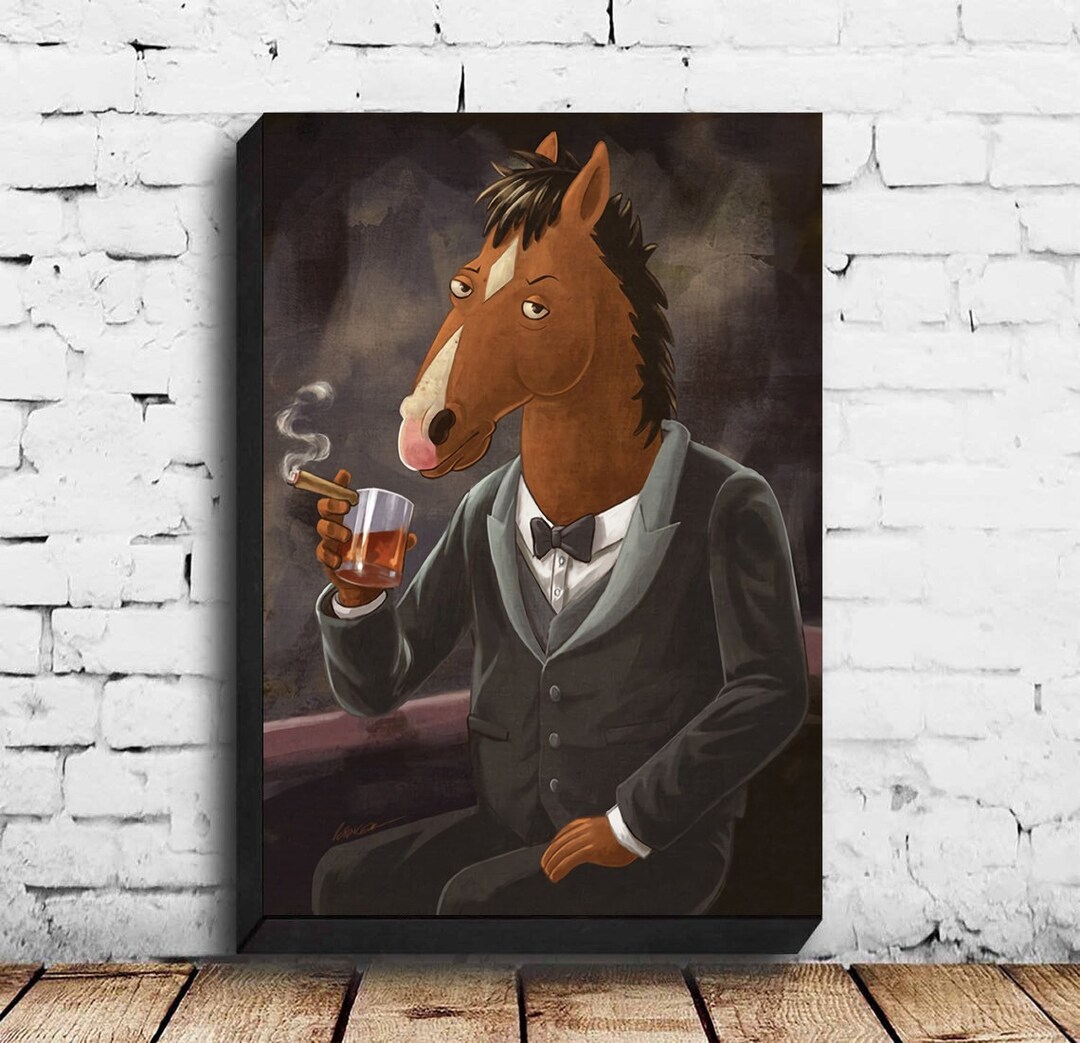 Bojack Horseman Anime Poster Canvas Wall Art Picture for Living Room ...