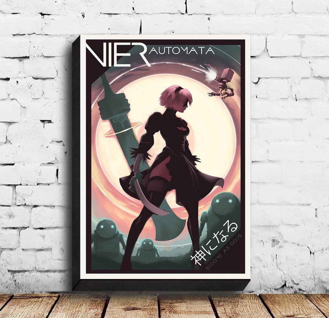 Nier Automata Game Poster Canvas Wall Art Picture for Living Room Home ...