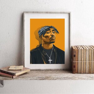 Tupac Shakur 2pac Music Poster Canvas Wall Art Picture for Living Room ...