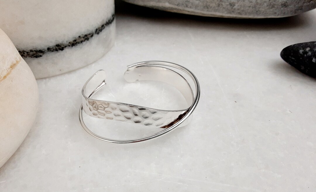 Double Bar Silver Bracelet, Unode50 Style Feminine Line Cuff, Everyday ...