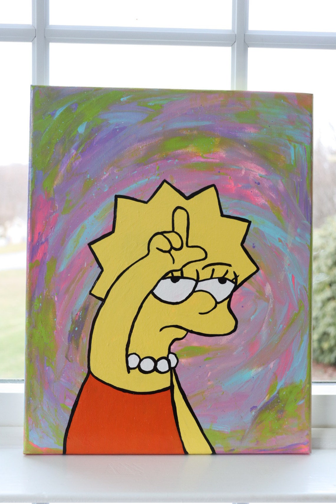 Lisa Simpson Loser painting | Etsy