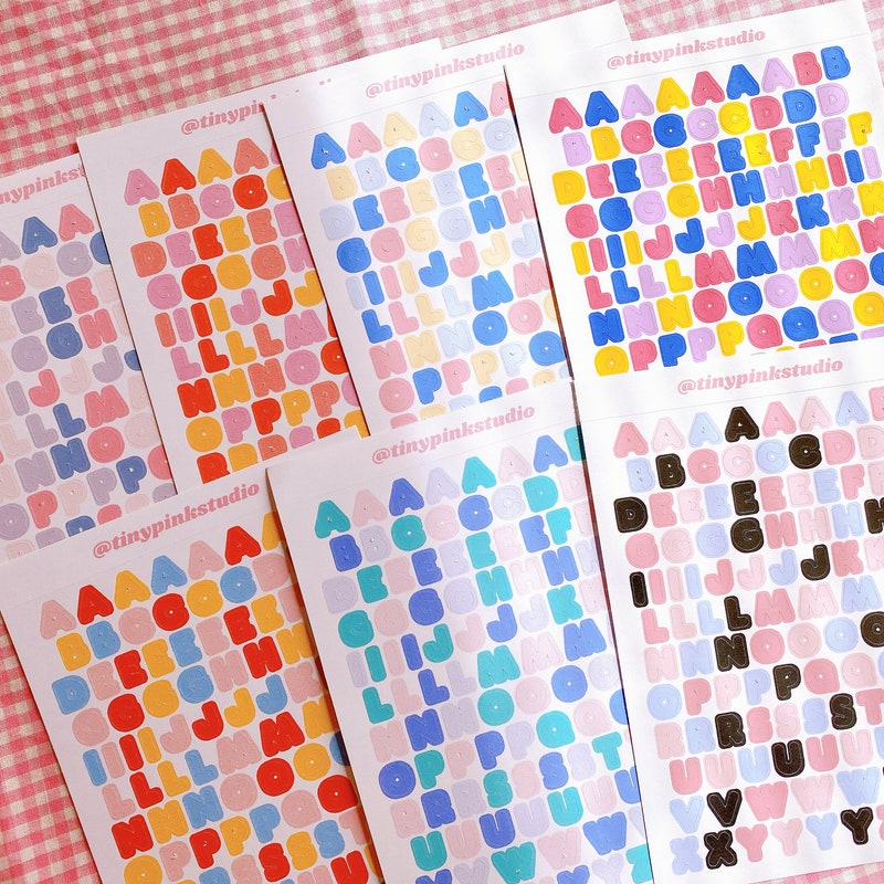 Gothic Letters Sticker - Etsy