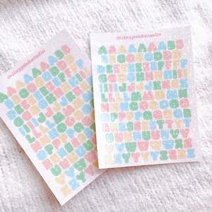 Holographic Bubble Letter Stickers #1 NEW - Etsy