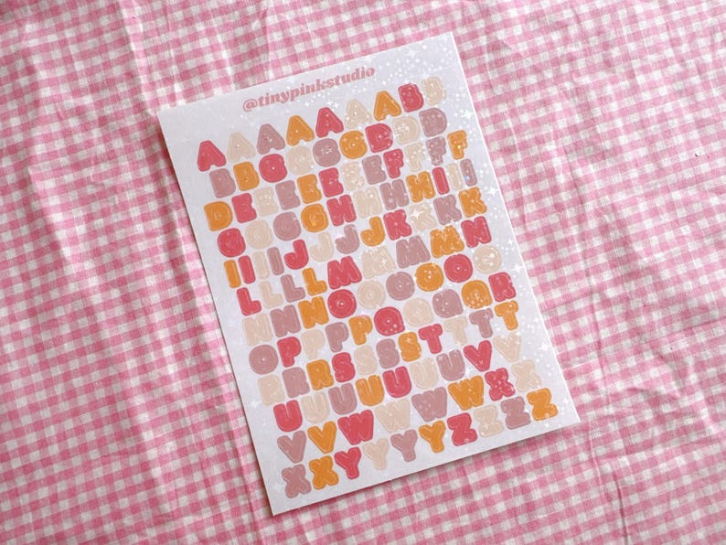 Holographic Bubble Letter Stickers #3 - Etsy
