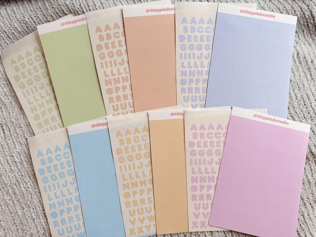 Matte Spring Bubble Letter Collection - Etsy