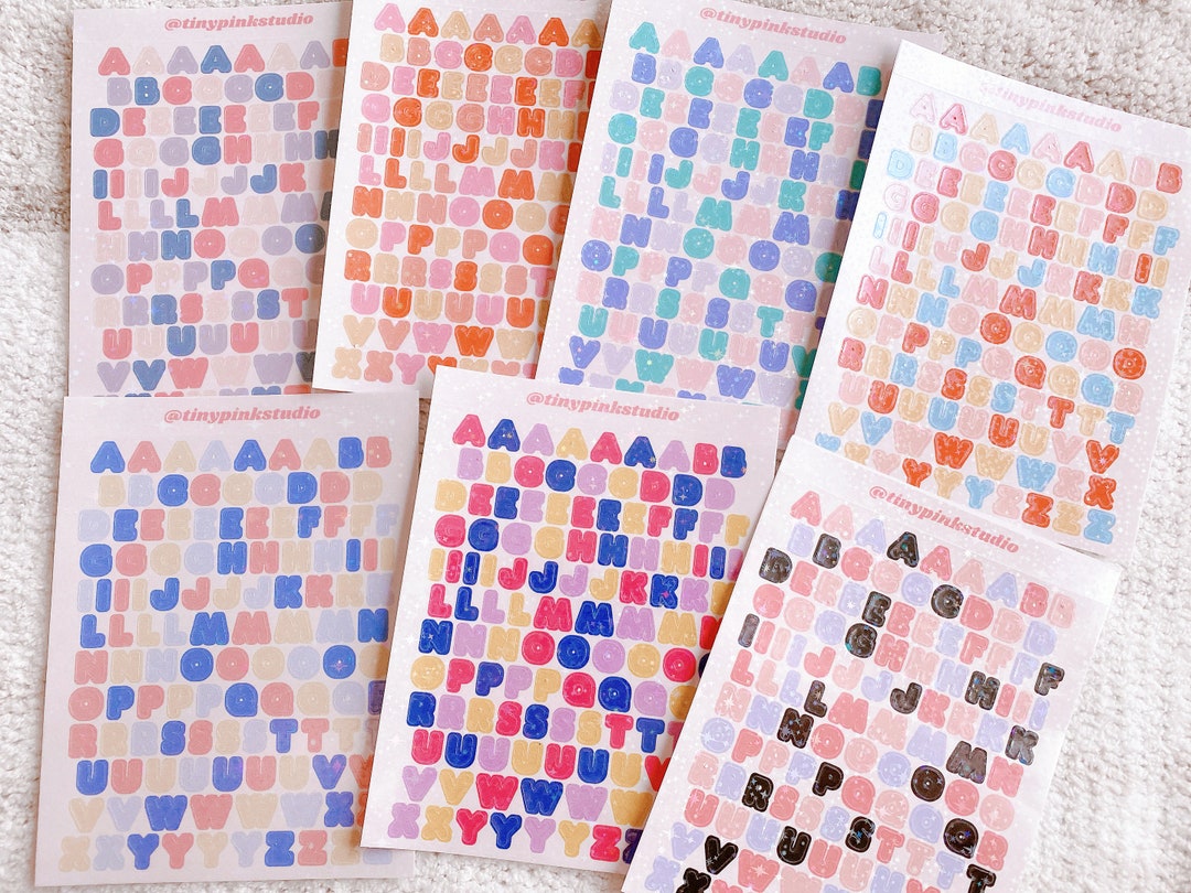 Holographic Bubble Letter Stickers #2 NEW - Etsy