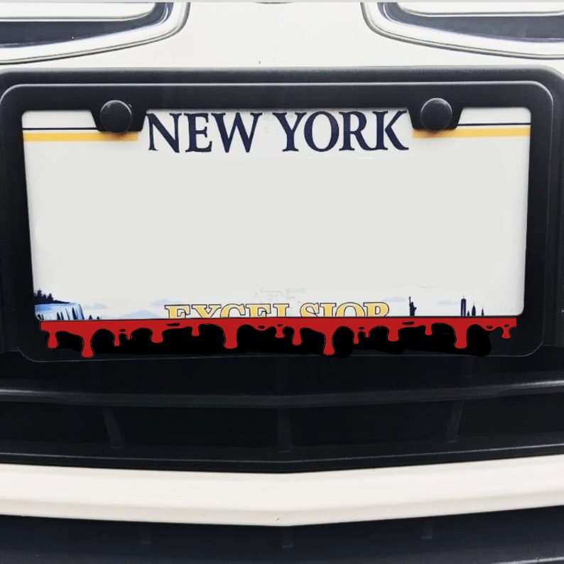 Pair of Blood Drip License Plate Frames Gothic Car Accessories - Etsy