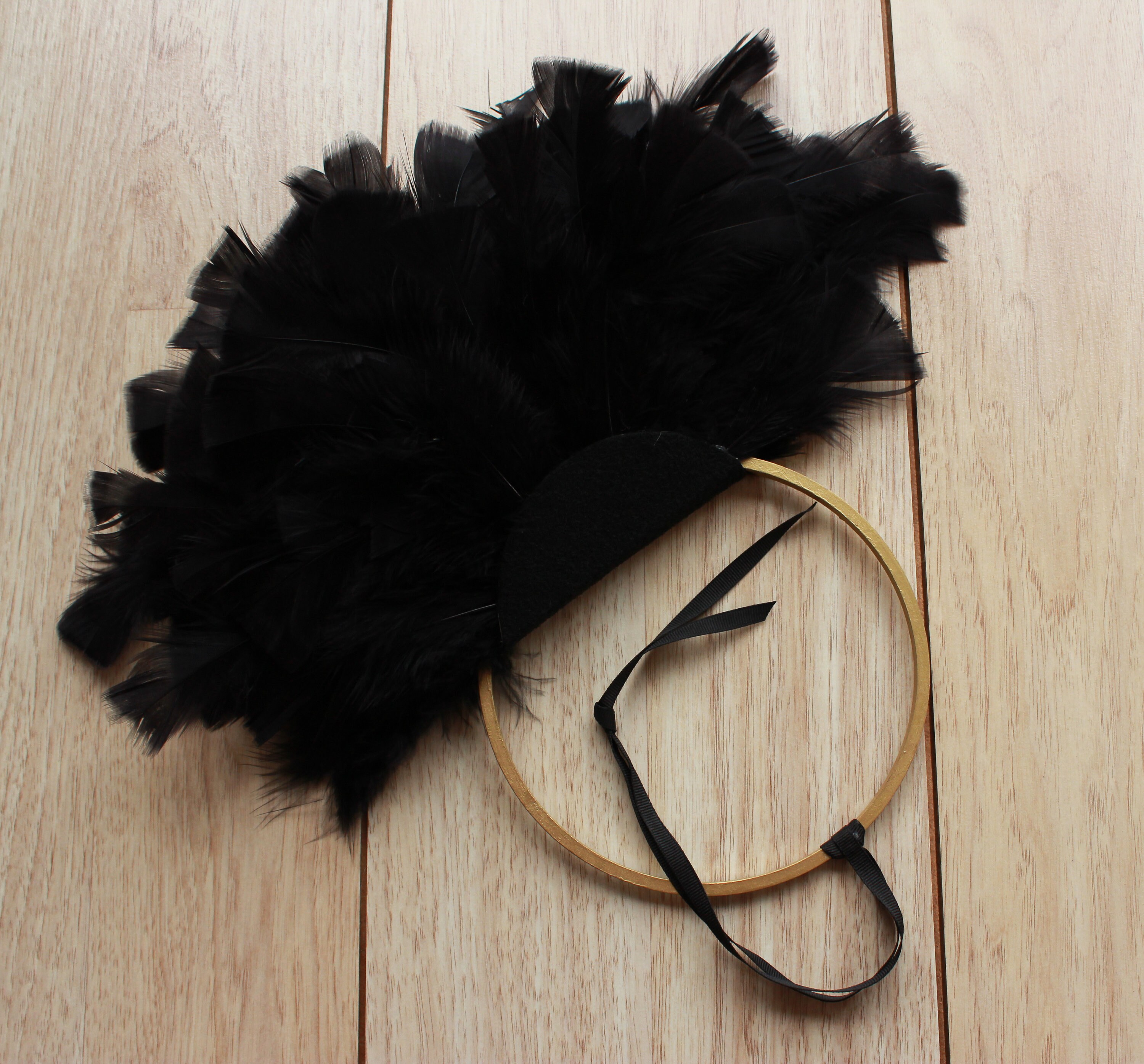 Black and Gold Circular Hand Fan, One-of-a-king - Etsy