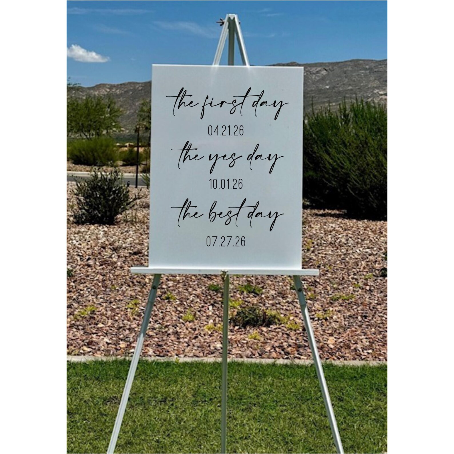 Custom Acrylic Wedding Date Sign, Engagement Gift - Etsy