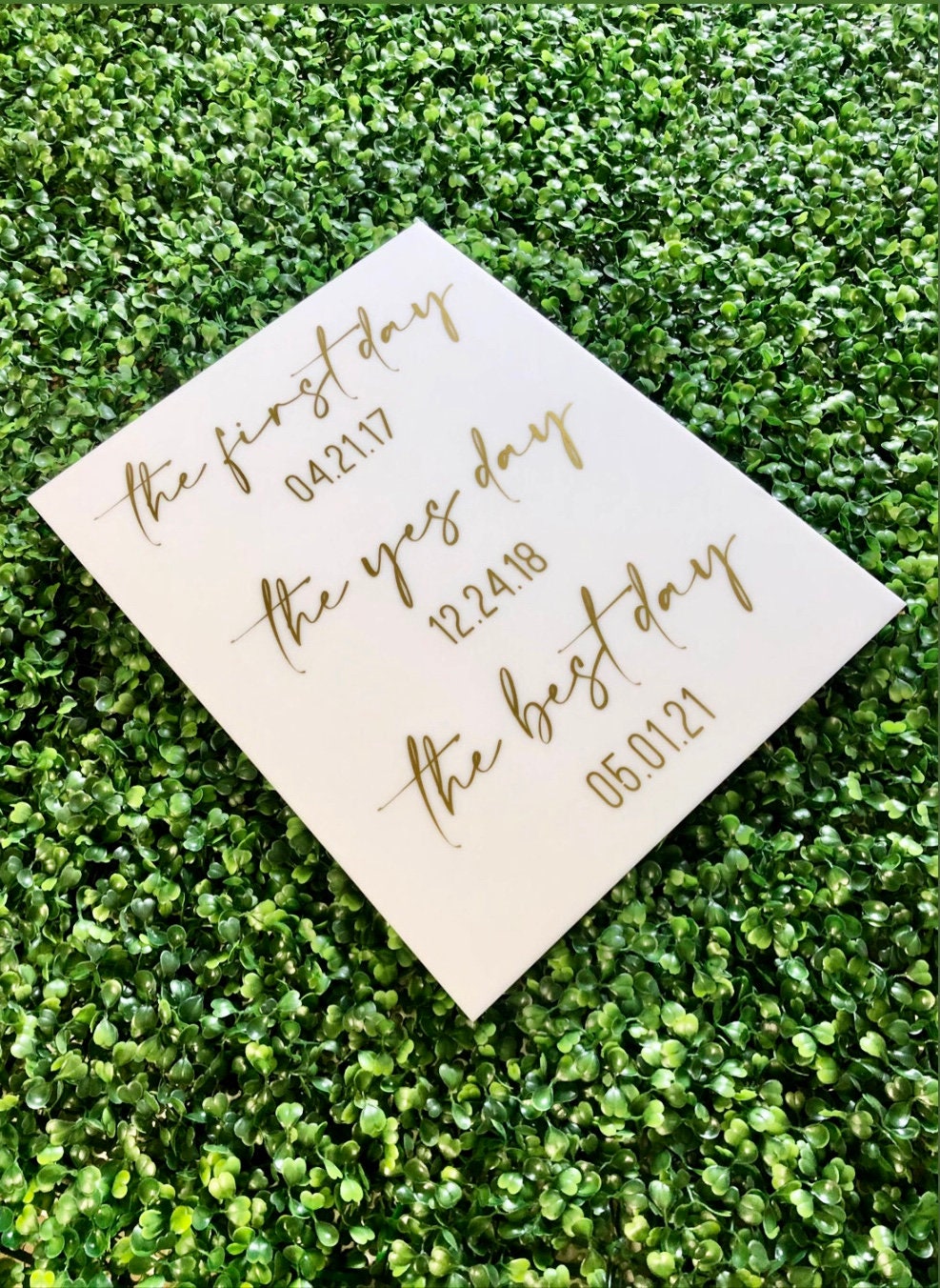 The First Date the Yes Day the Best Day Custom Wedding - Etsy