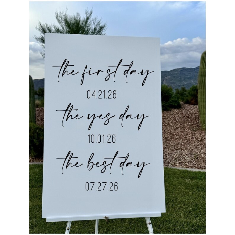 Custom Acrylic Wedding Date Sign, Engagement Gift - Etsy