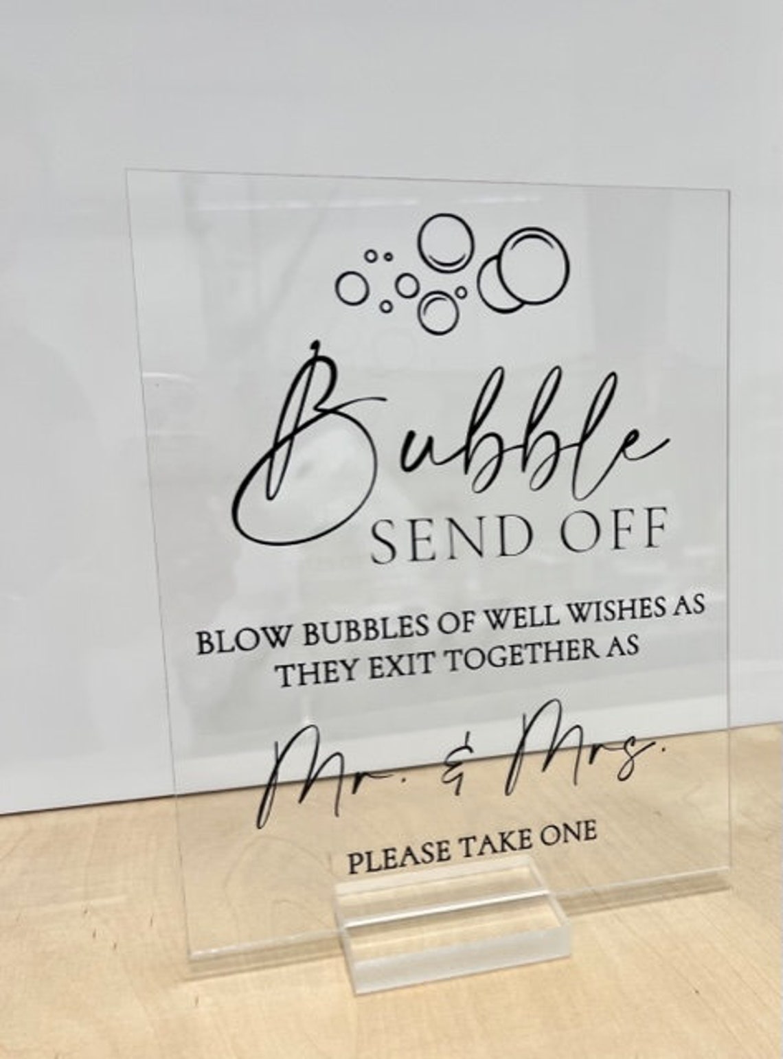 Blow Bubbles Sign Bubble Send off Sign Acrylic Sign Wedding - Etsy
