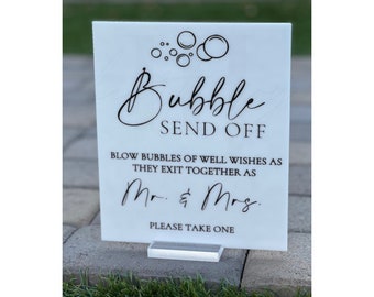 Wedding Bubble Send off Sign - Etsy