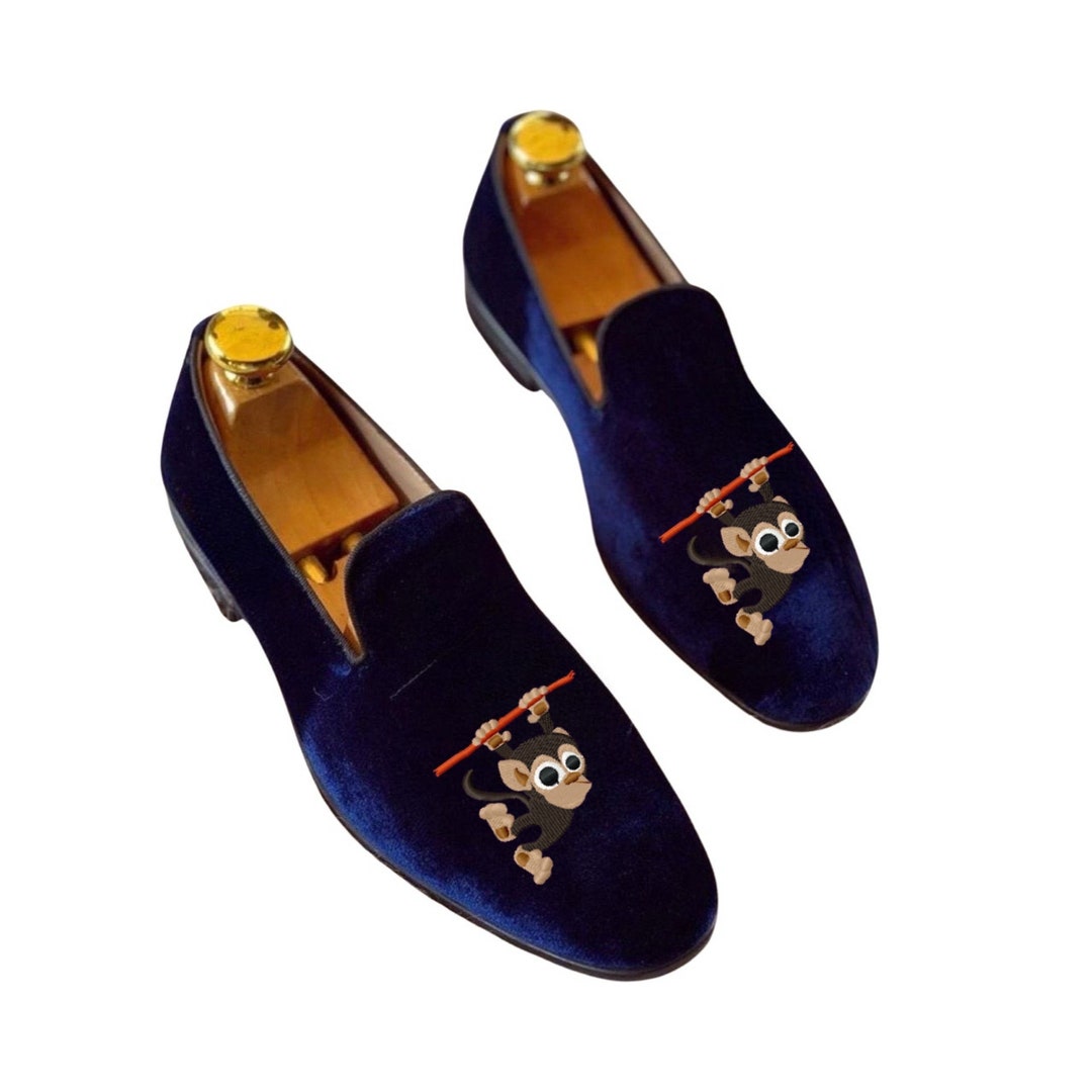 Flying Monkey Face Bespoke Embroidered Slippers Loafers From Motara ...