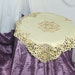 Elegant Table Topper, Creme Yellow , Centerpiece Embroidered Ornament ...