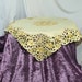 Elegant Table Topper, Creme Yellow , Centerpiece Embroidered Ornament ...