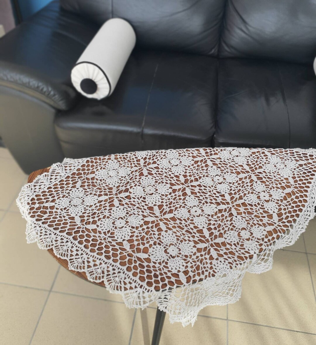 White Silver Doily, Table Topper, Crochet Doily, Lace Doily, Vintage ...