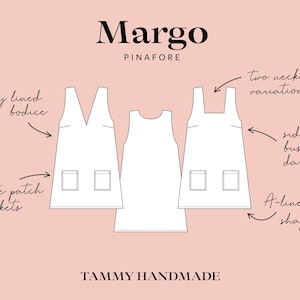 Margo Pinafore Dress Sewing Pattern PDF | Sizes 6-32 | Size Inclusive ...