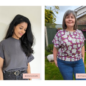 Naya T-shirt Sewing Pattern PDF | Sizes 6-32 | Size Inclusive | Video ...