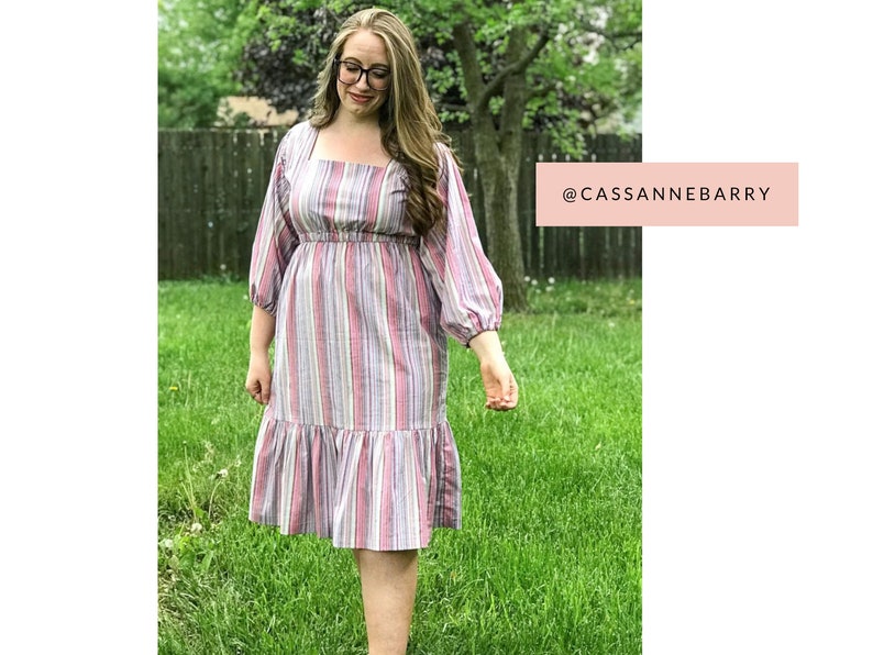 Raj Dress Sewing Pattern PDF Sizes 6-24 Elastic Sleeves - Etsy