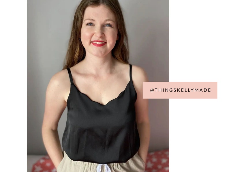 FREE Scalloped Camisole Sewing Pattern Sizes 6-24 Etty - Etsy
