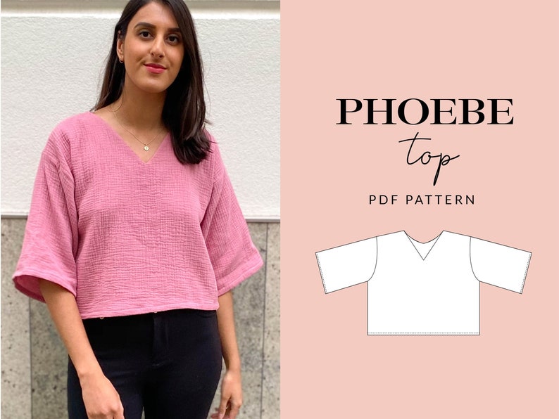 Phoebe Top Sewing Pattern PDF Sizes 6-24 Loose Floaty Top - Etsy Canada