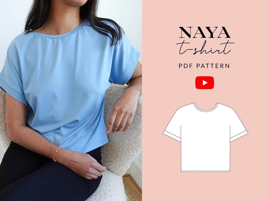 Naya T-shirt Sewing Pattern PDF | Sizes 6-32 | Size Inclusive | Video ...