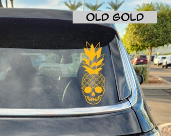 Worship the Pineapple - Tropical Goth Pineapple Skull Decal - Durable ...