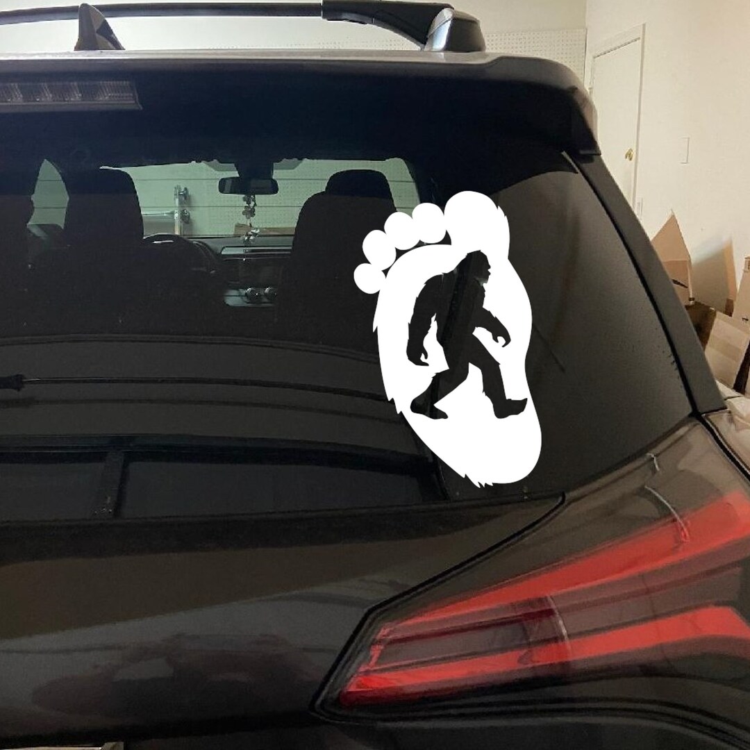 Big Footprint Sasquatch Permanent Vinyl Decal - Etsy