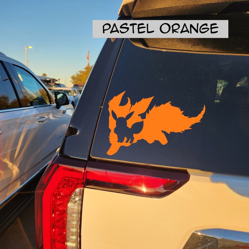 Flareon Eevee Inspired Evolution Permanent Vinyl Decal - Etsy
