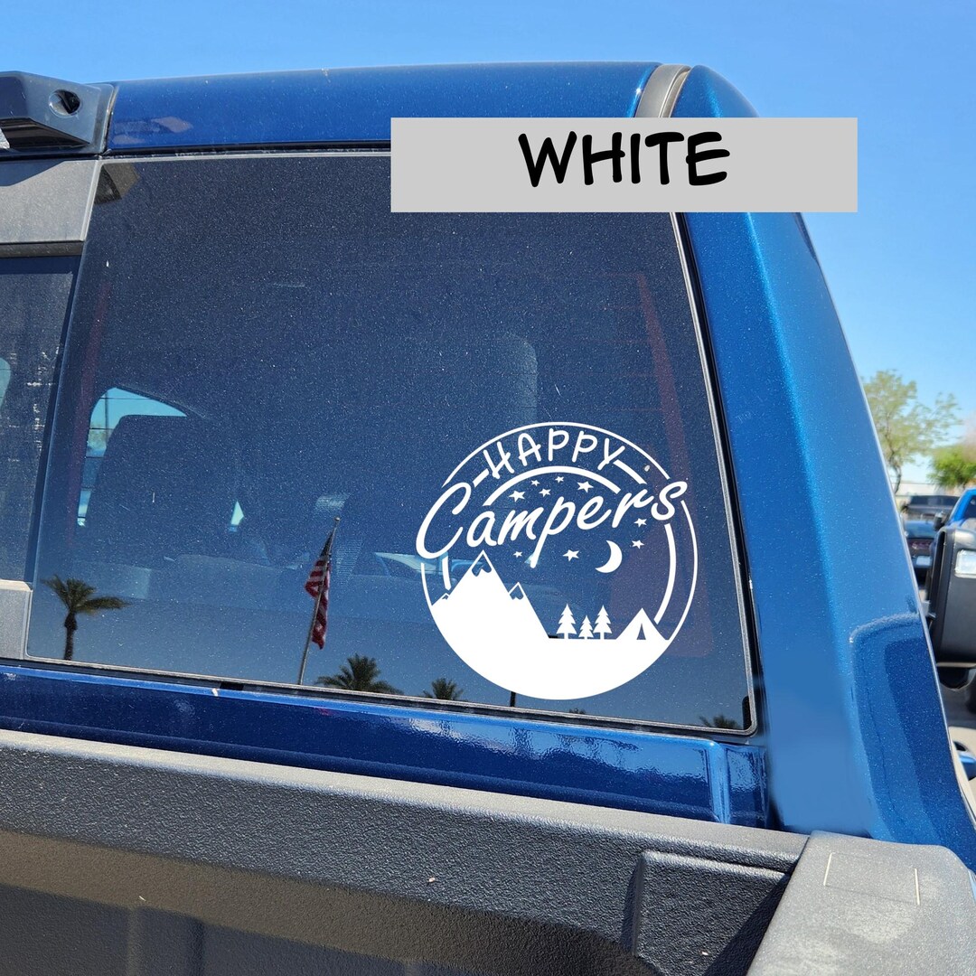 Happy Campers Permanent Vinyl Decal - Etsy