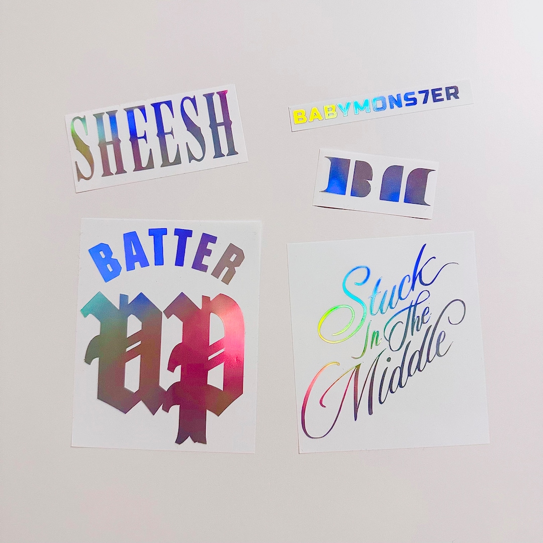 Babymonster Logo SHEESH / Stuck in the Middle / BATTER UP Vinyl Sticker ...