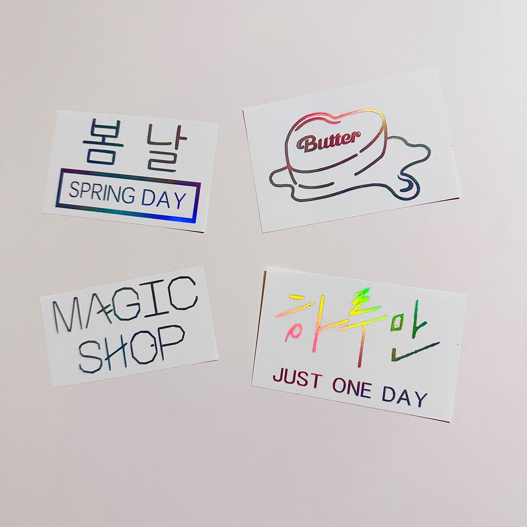 BTS Spring Day / Butter / Magic Shop / Just One Day Vinyl Sticker ...