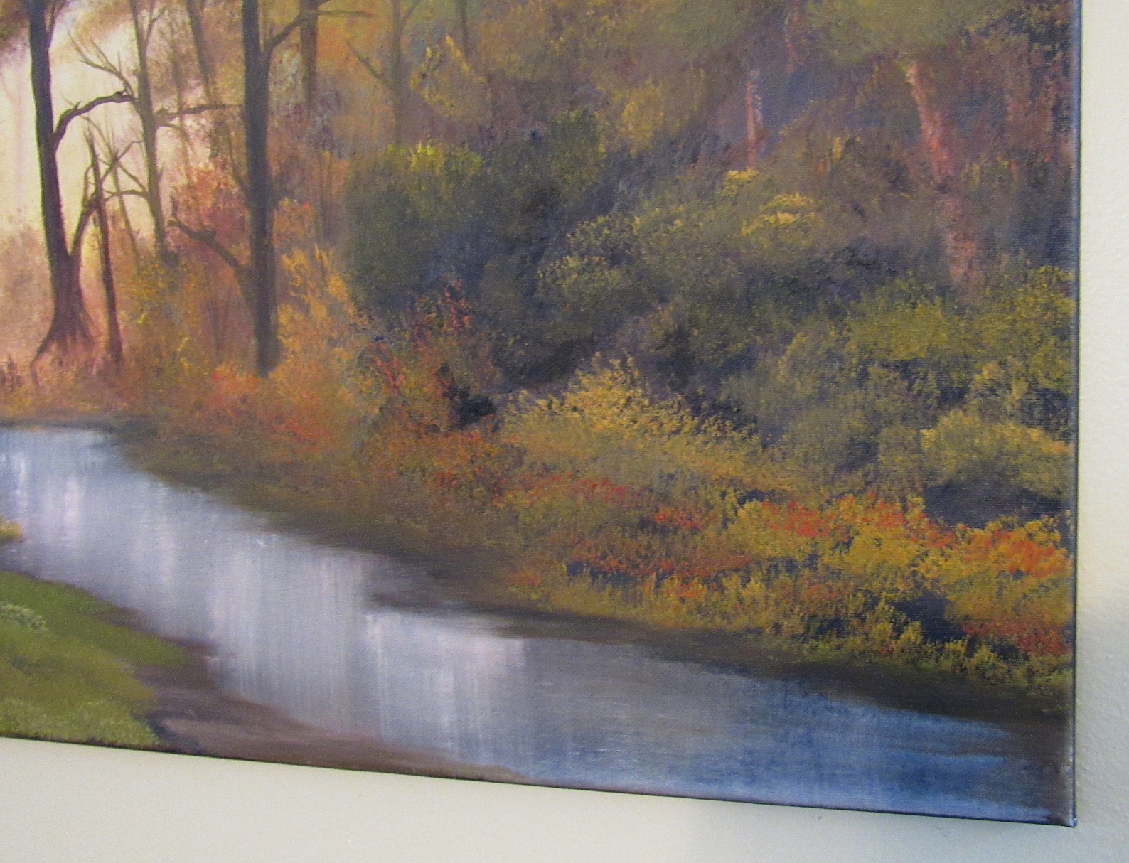 18"x24" | Golden Morning Mist | Bob Ross Inspired Oil Painting on ...