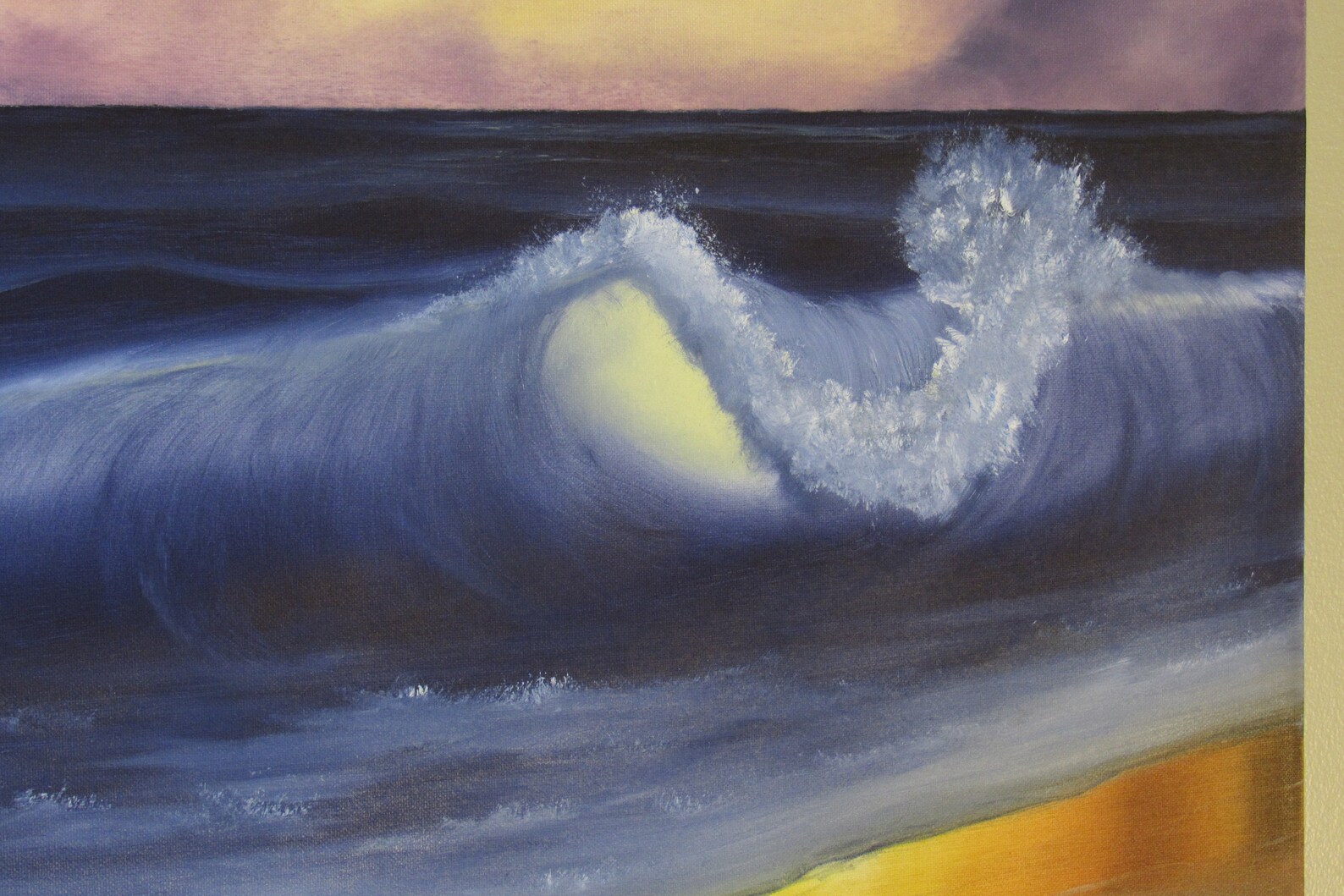 20"x24" | Ocean Sunset | Bob Ross Inspired Oil Painting on Canvas - Etsy