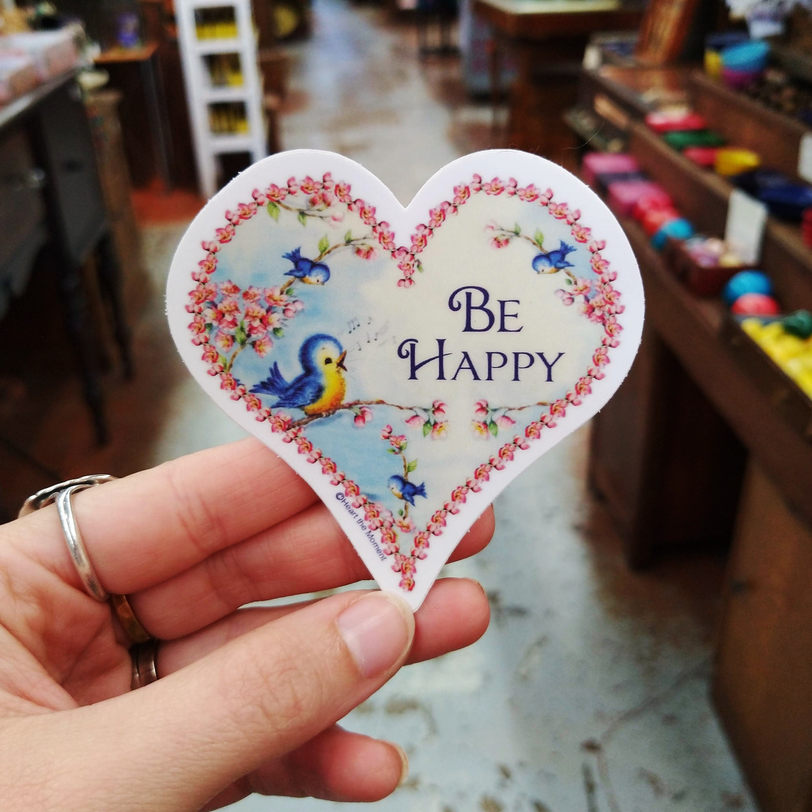 Heart the Moment Sticker, Be Happy - Etsy