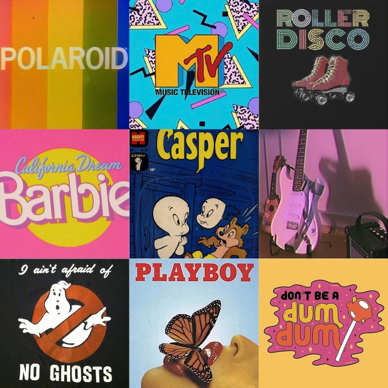 80s Wall Collage Kit 80s Mtv Trendy Aesthetic Retro - Etsy