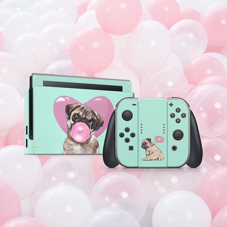 Pug Love 3M Nintendo Switch Skin Nintendo Switch Sticker Vinyl Skins ...