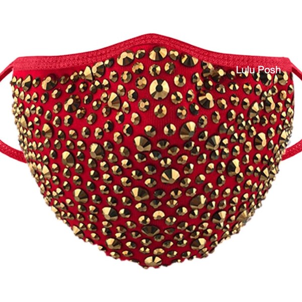 Red Gold Fabric - Etsy