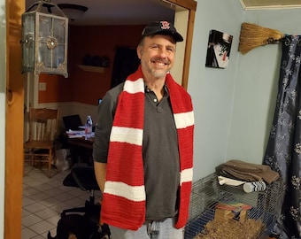 Boston Red Sox Fleece Scarf - Etsy