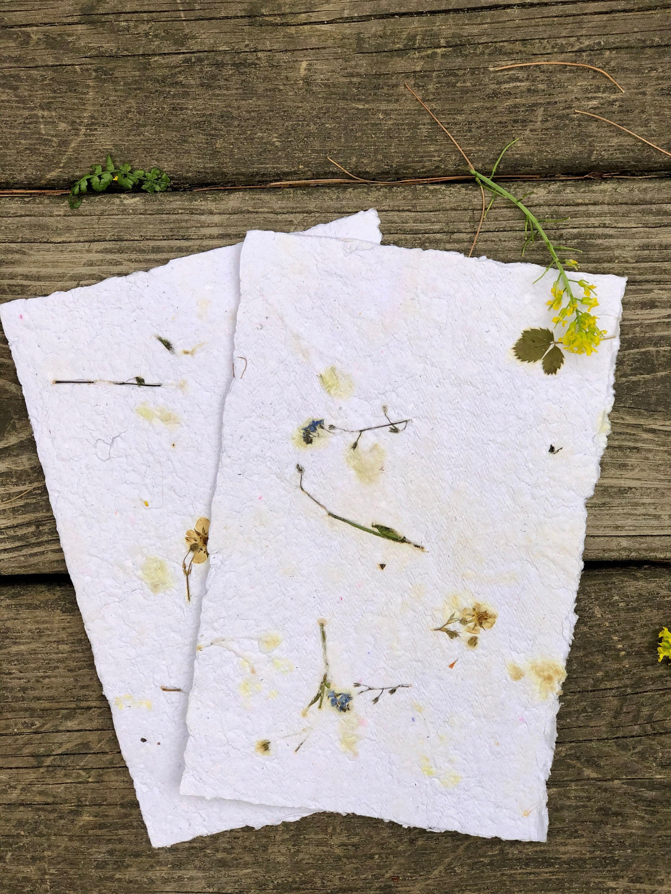 Handmade Recycled Paper 8.5x5.5 Set of 2 | Etsy