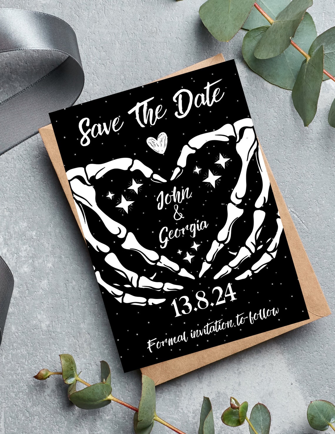 Alternative Personalised Customised Save the Date Wedding Card ...