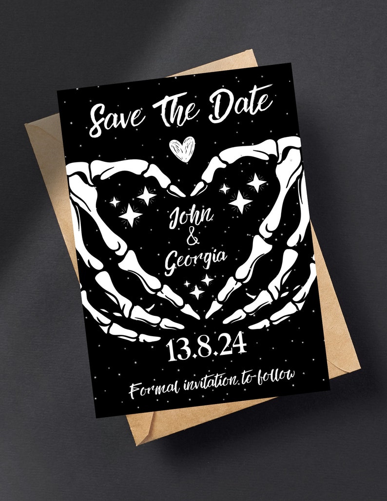 Alternative Personalised Customised Save the Date Wedding Card ...