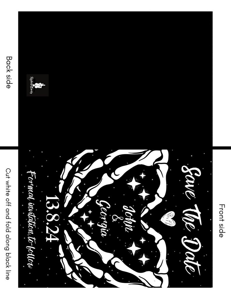 Alternative Personalised Customised Save the Date Wedding Card ...