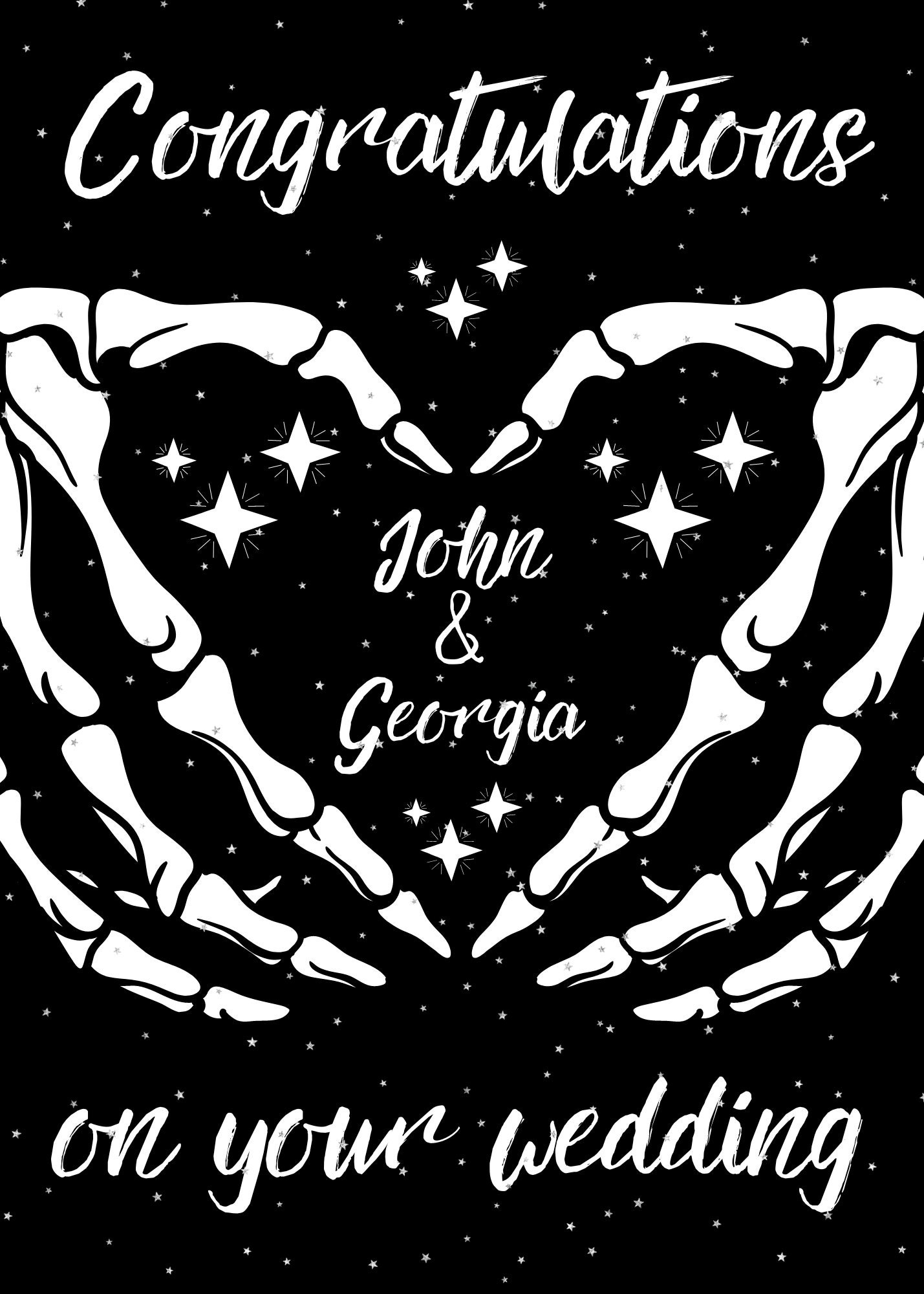 PERSONALISED Custom Alternative Wedding Card Printable Digital Download ...