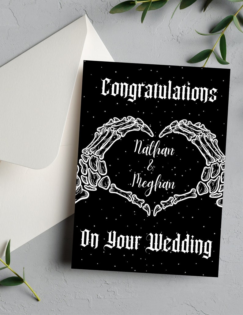 Personalised Digital Download Unique Wedding Card Gift Congratulations ...